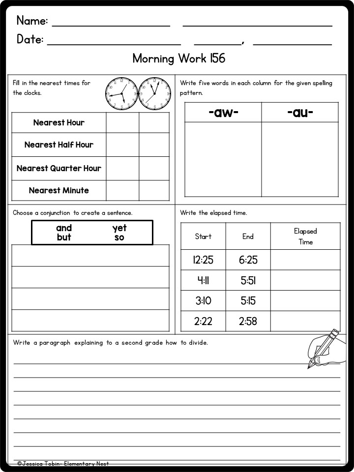 Third Grade Morning Work 4th Quarter Elementary Nest Third Grade Morning Work 4th Quarter Elementary Nest